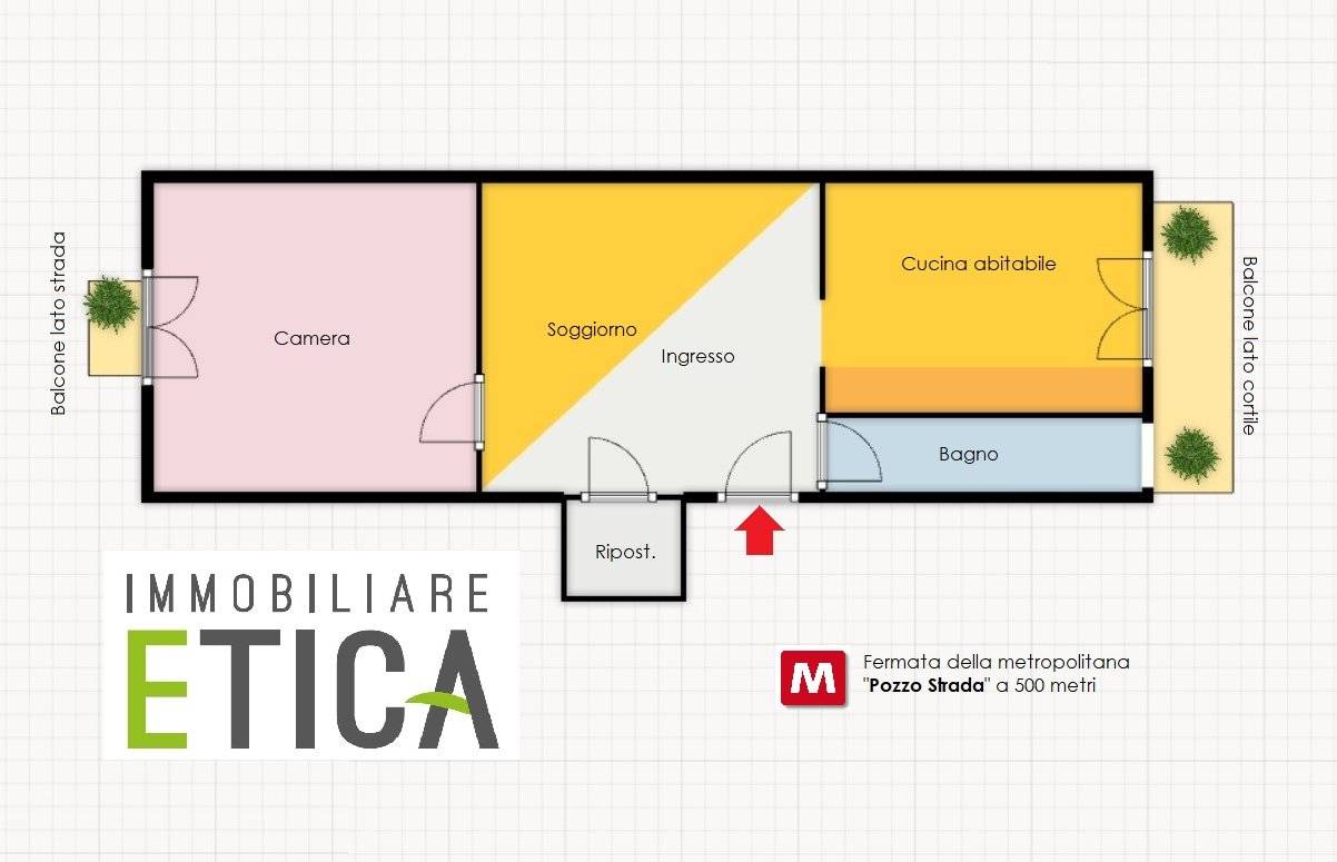 Bilocale via Arvier 2, Pozzo Strada, Torino
