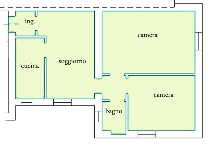 Trilocale via Vincenzo Rossi, Pantano, Pesaro