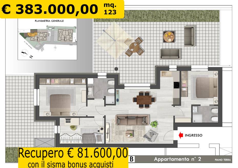 Appartamento via 4 Novembre 127, Fano 2 - Flaminio, Fano