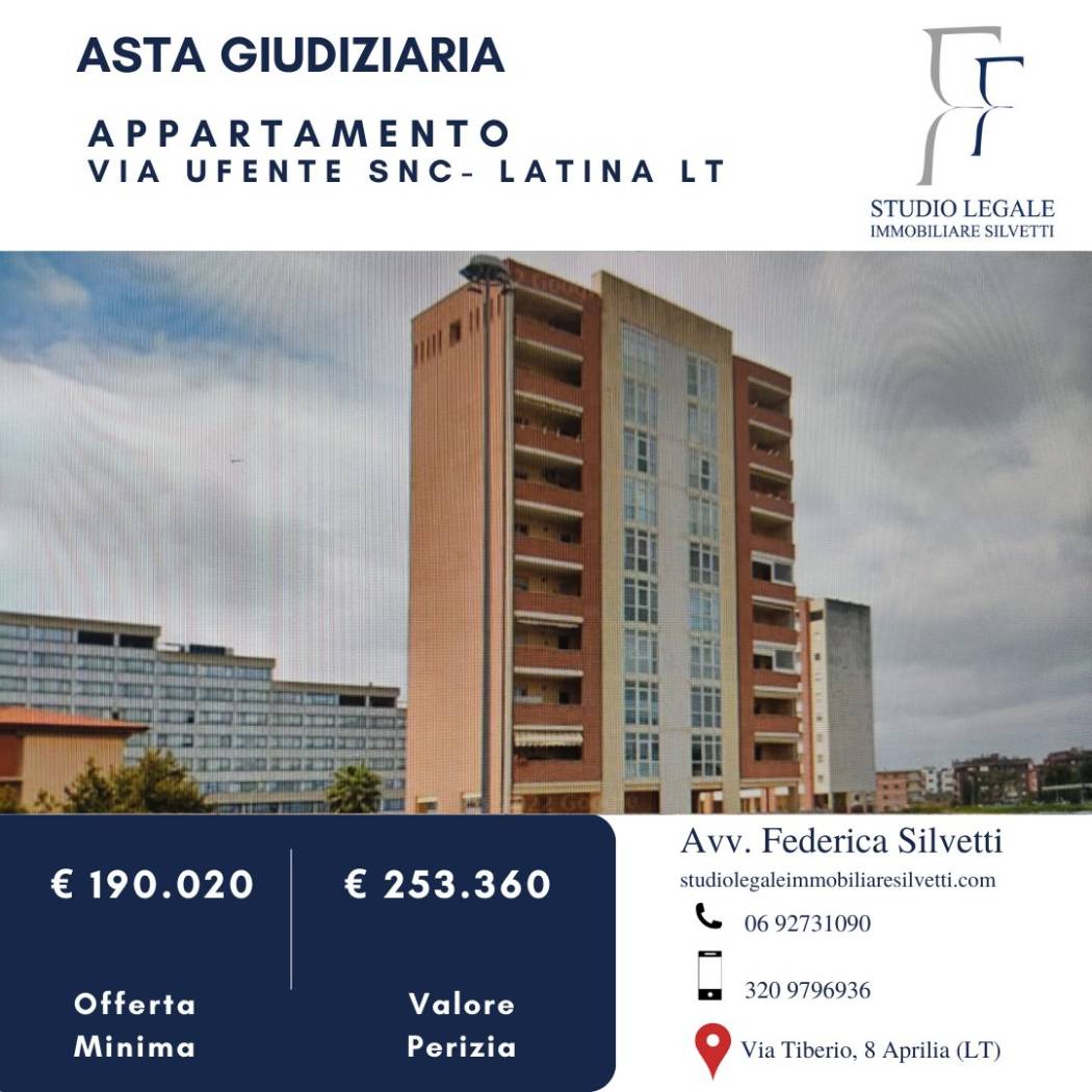 Appartamento all'asta via Ufente, Latina