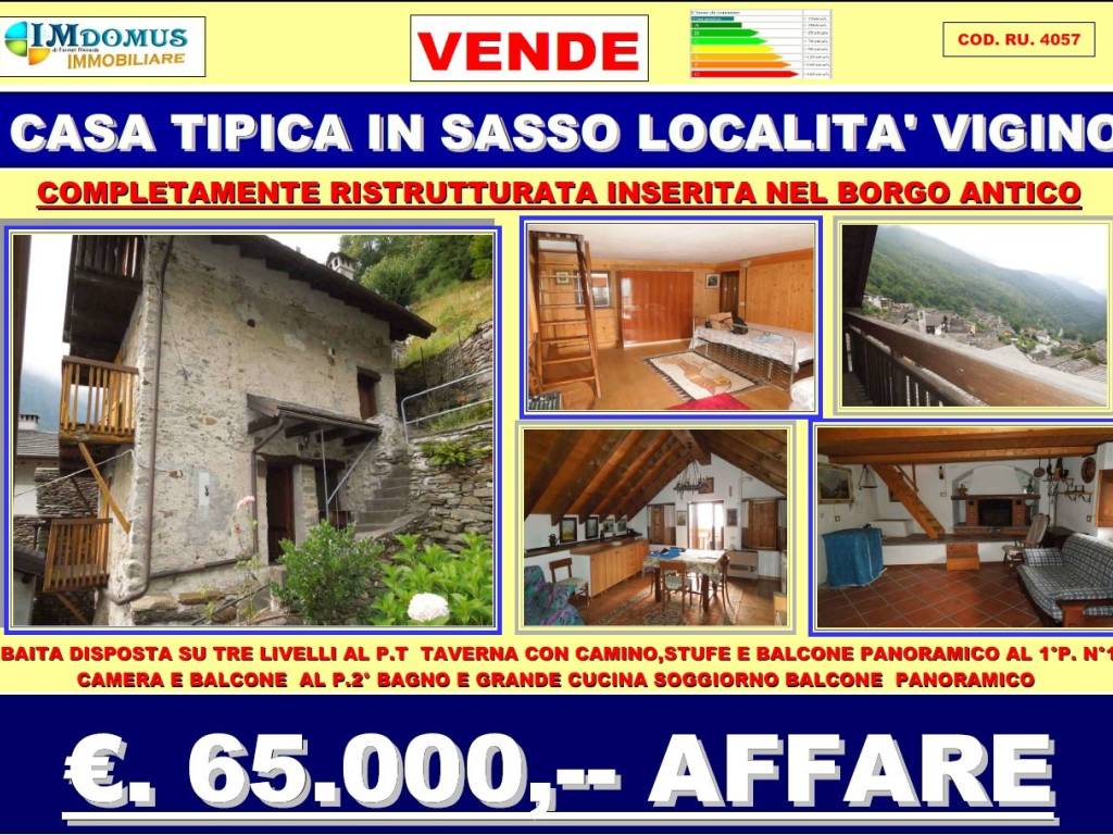 Vendita Baita in Località Vigino Calasca-Castiglione. Buono stato, 127 ...