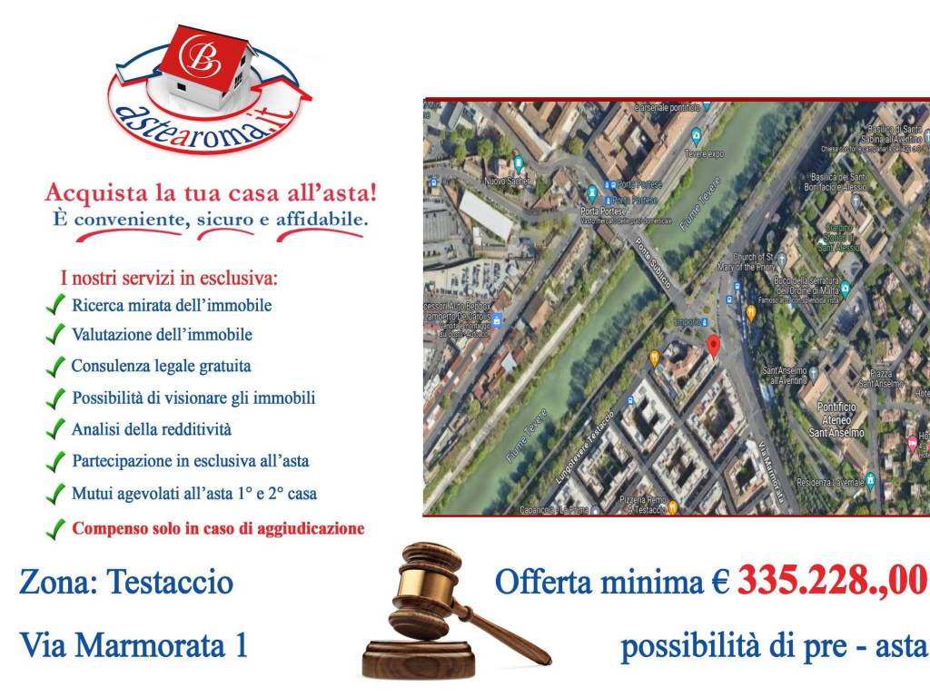 Asta per appartamento, via Marmorata 1, Testaccio Roma, rif. 107224099 ...