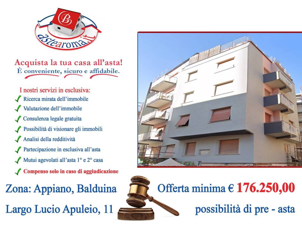 Asta per appartamento, largo Lucio Apuleio 11, Balduina Roma, rif ...