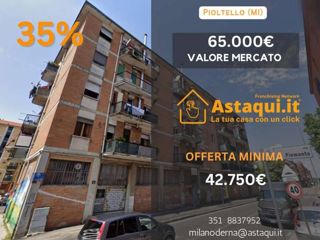 Asta per appartamento, piazza garibaldi giuseppe , 21, Centro Pioltello ...