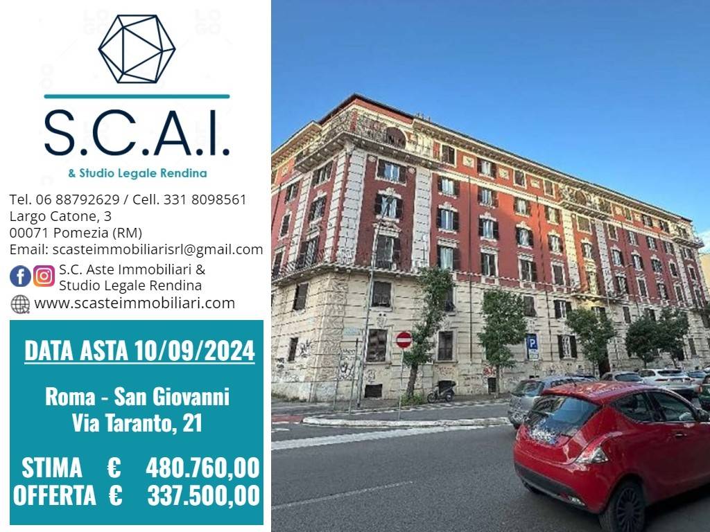 Asta per appartamento, via Taranto 21, San Giovanni Roma, rif ...