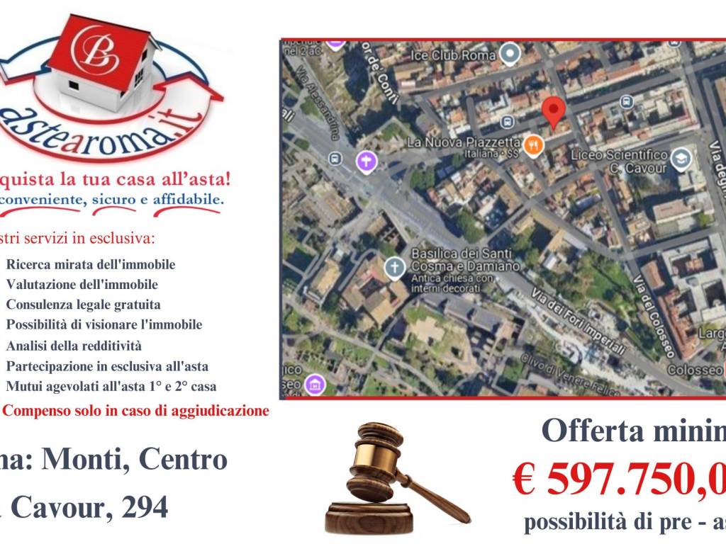 Asta per appartamento, via Camillo Benso di Cavour 294, Colle Oppio ...