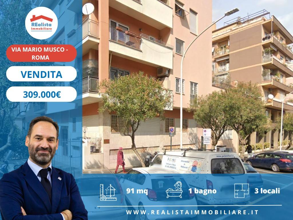 Vendita Appartamento Roma. Trilocale in via Mario Musco. Buono stato ...
