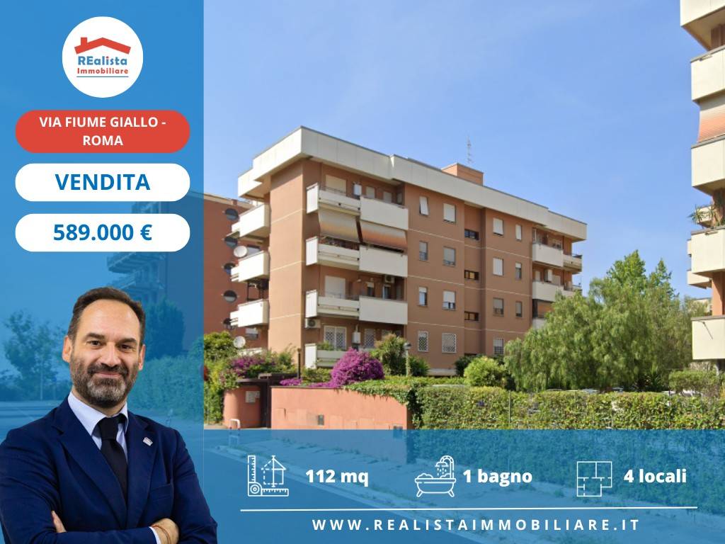 Vendita Appartamento Roma. Quadrilocale in via Fiume Giallo. Buono ...