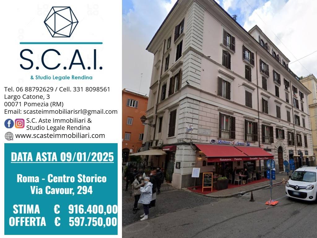 Asta per appartamento, via Cavour 294, Monti Roma, rif. 116346821 ...
