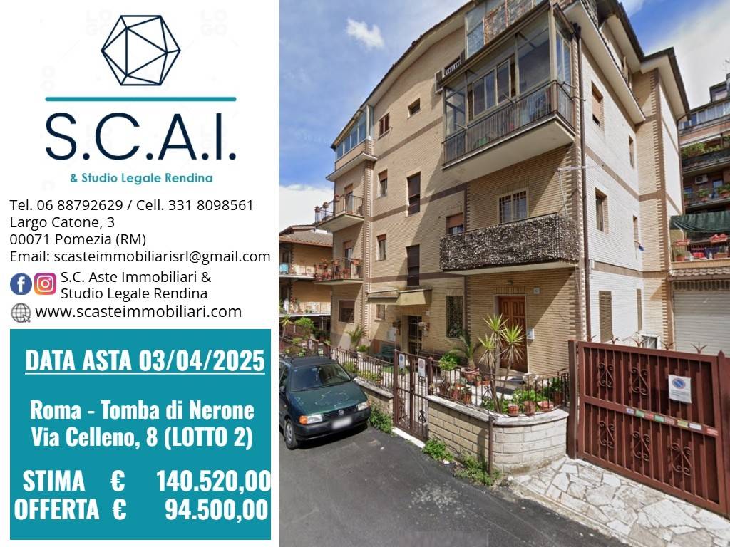 Asta per appartamento, appartamento, via Celleno 8, Tomba di Nerone ...