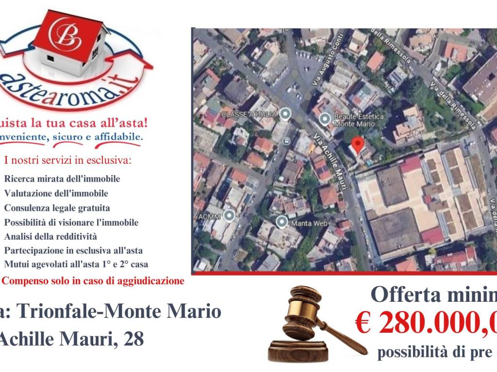 Asta per appartamento, via Achille Mauri 28, Monte Mario - Trionfale ...
