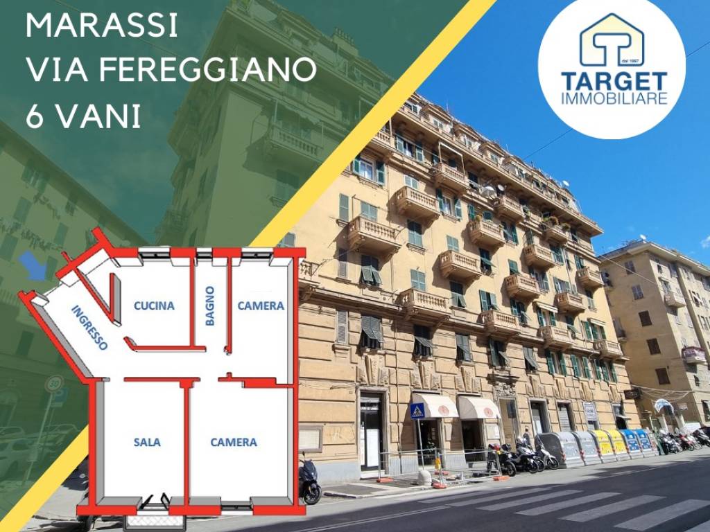 Vendita Appartamento Genova. Trilocale in via Fereggiano 2C. Buono ...