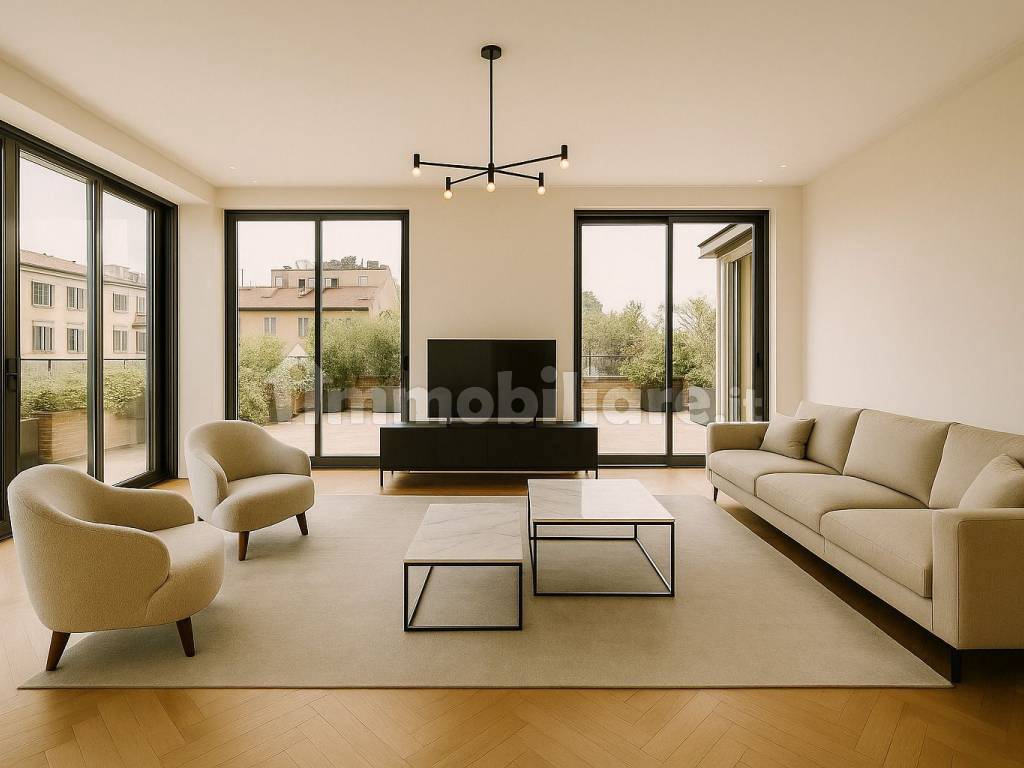 Affitto Attico in via Gesù Milano. Nuovo, con terrazza, rif. 120733346