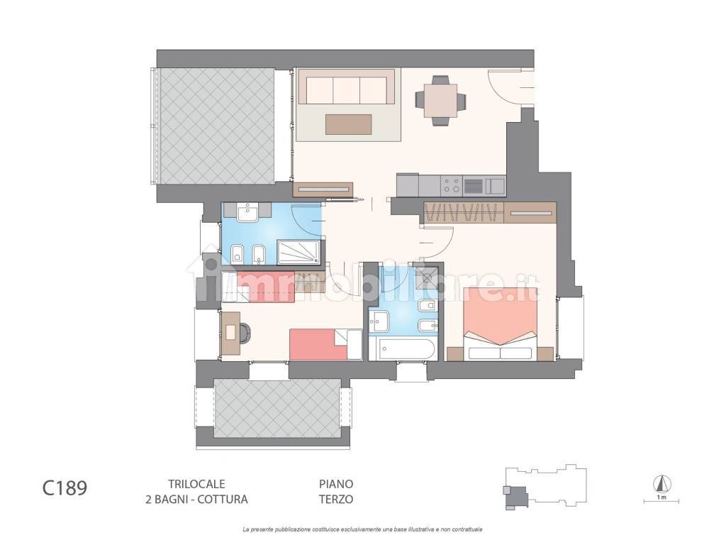 Vendita Appartamento Brugherio. Trilocale in via Monte Cervino 53A. Nuovo, terzo piano, con ...