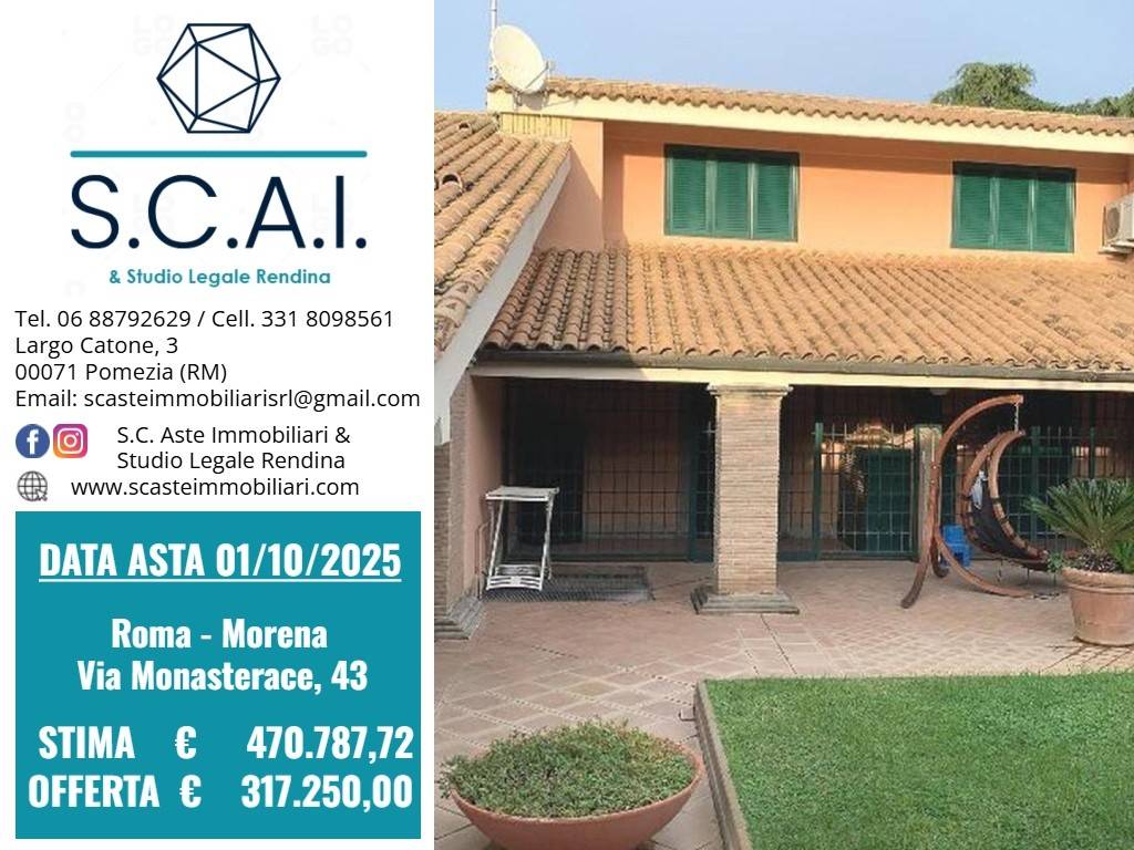 Asta per villa, via Monasterace 43, Morena Roma, rif. 121963048 ...