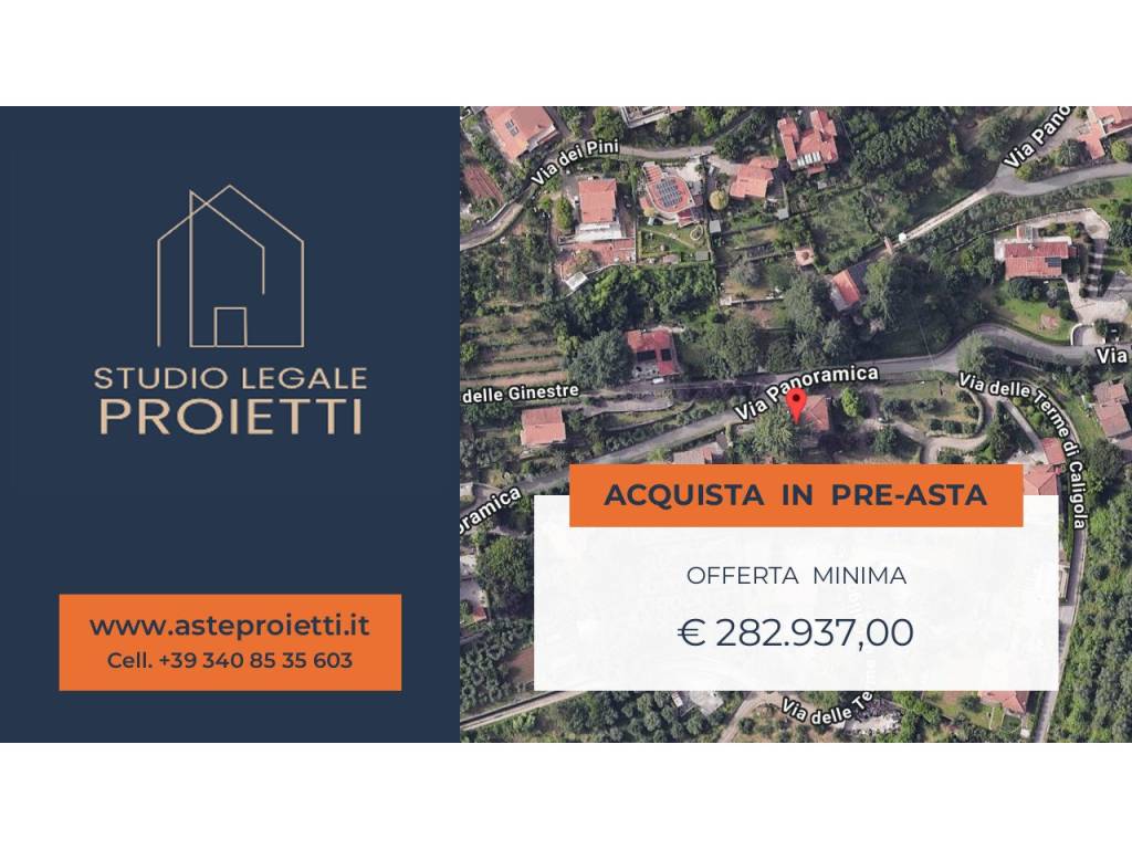 Asta per villa, via Panoramica 28-30 - Velletri 28, Appia Nord, Via dei ...