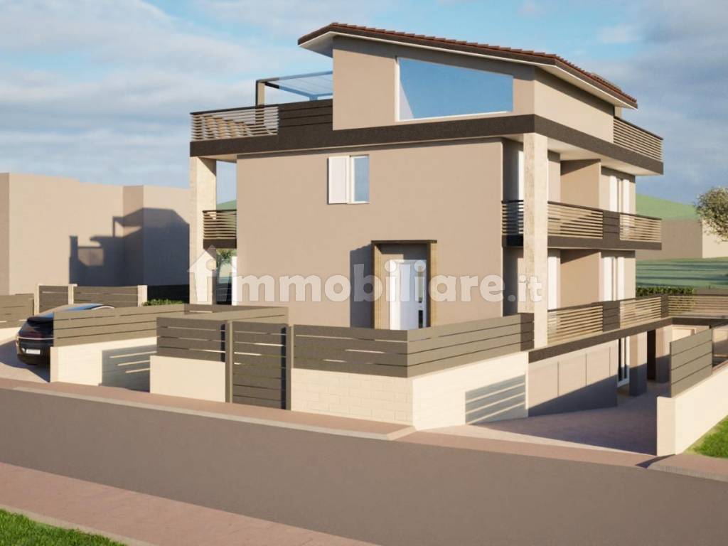 Vendita Villa bifamiliare in via Colle Bettona. Nuova, con terrazza ...