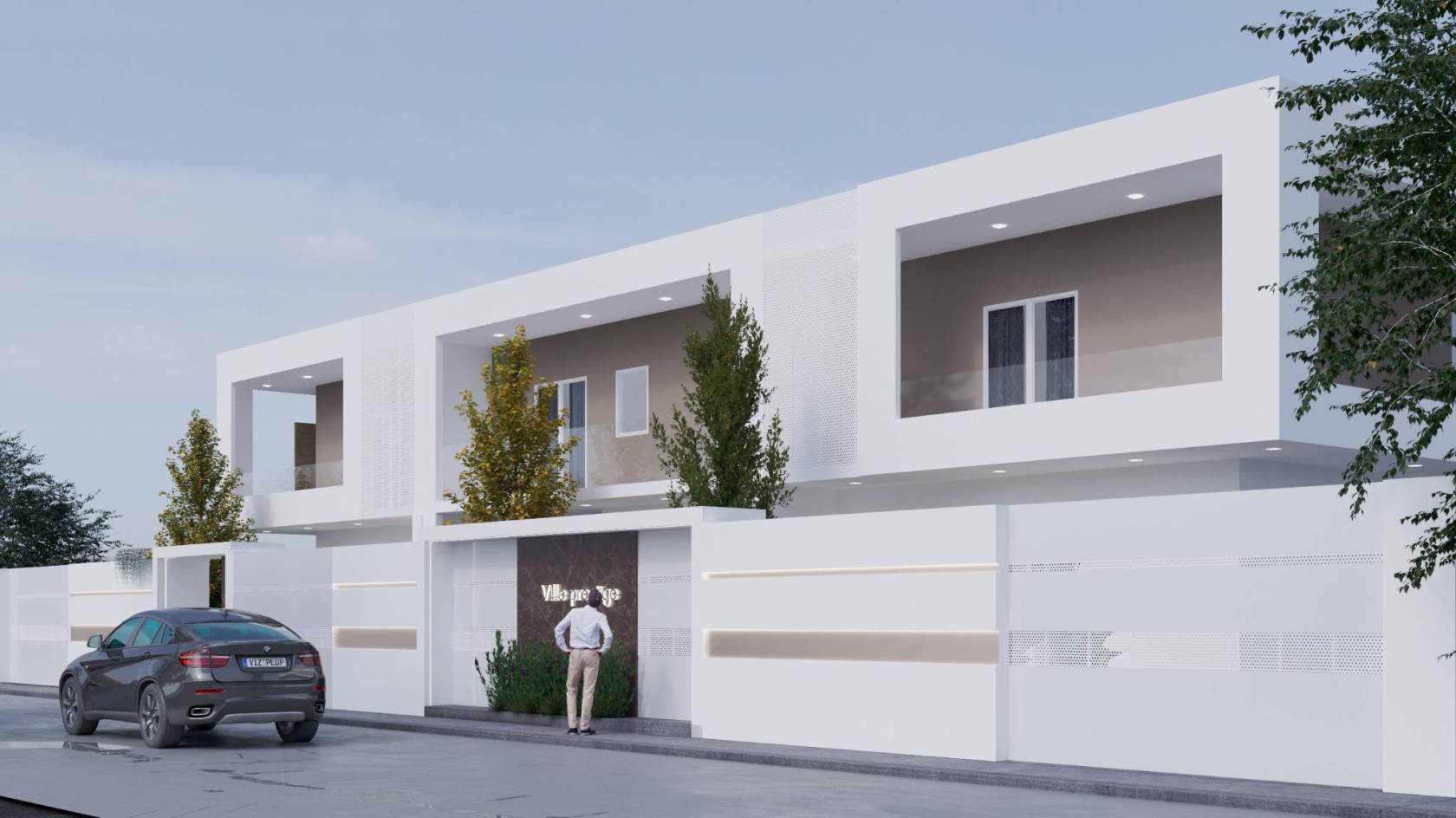 Villa unifamiliare via Sandro Pertini, Parete